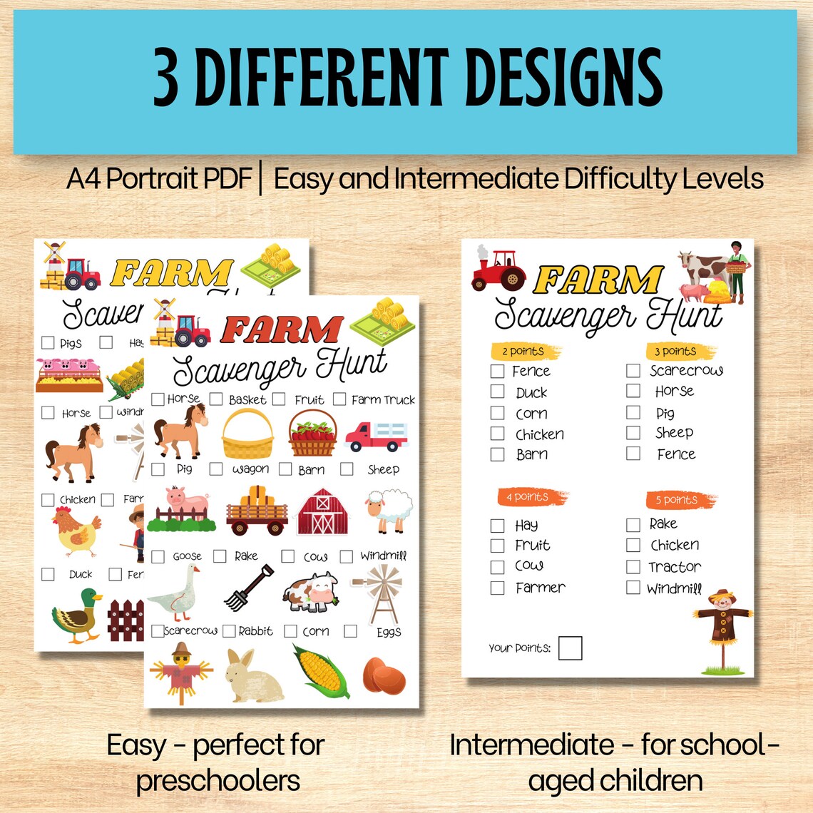 Farm Scavenger Hunt Printable on the Farm Activity Outdoor Learning ...