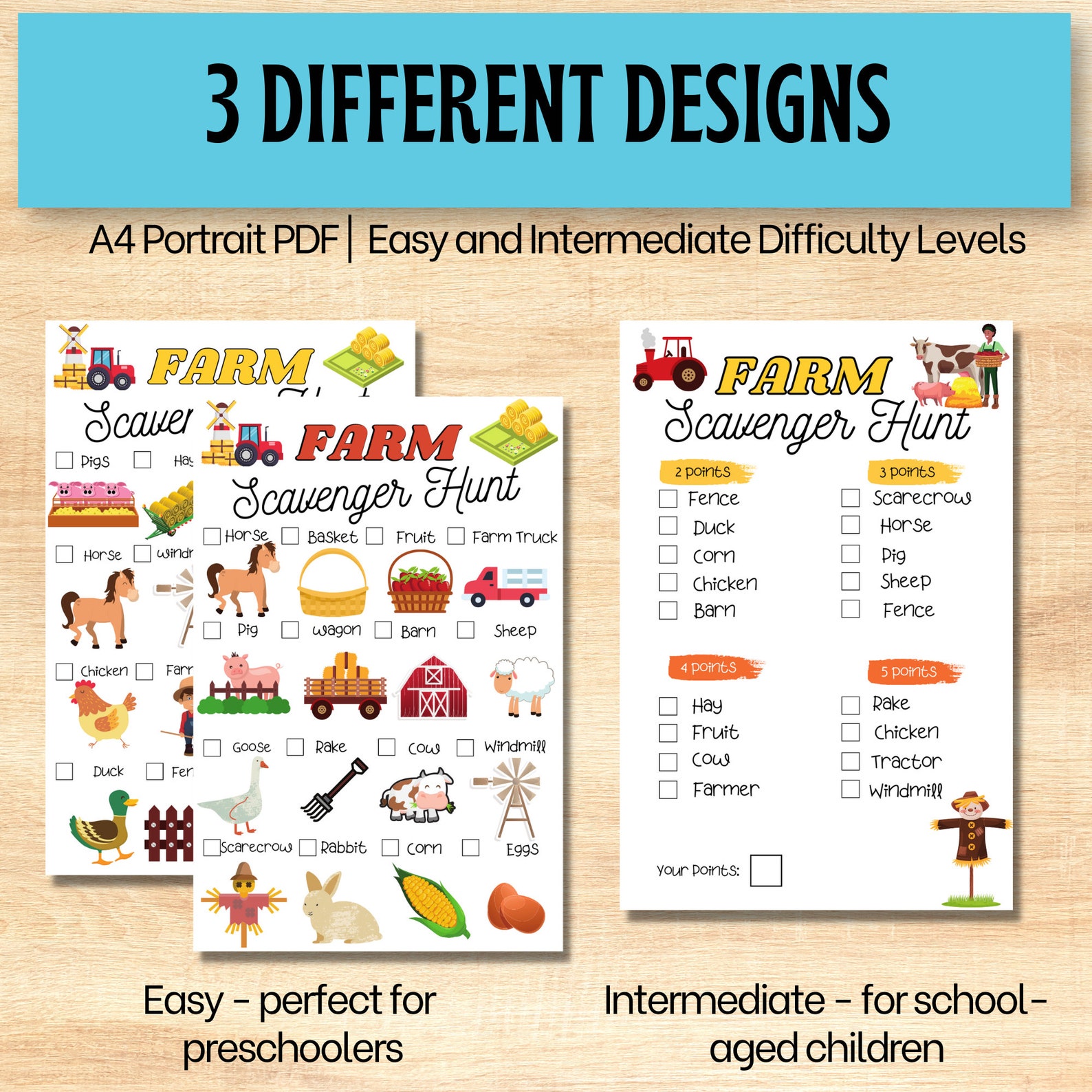 Farm Scavenger Hunt Printable, on the Farm Activity Outdoor Learning ...