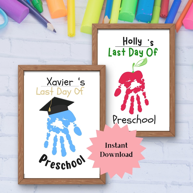 Preschool Graduation Handprint Art | Handprint Keepsake Prek Graduation ...
