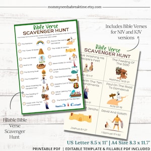 Bible Scavenger Hunt Church Treasure Hunt, Printable Bible Game Bible ...