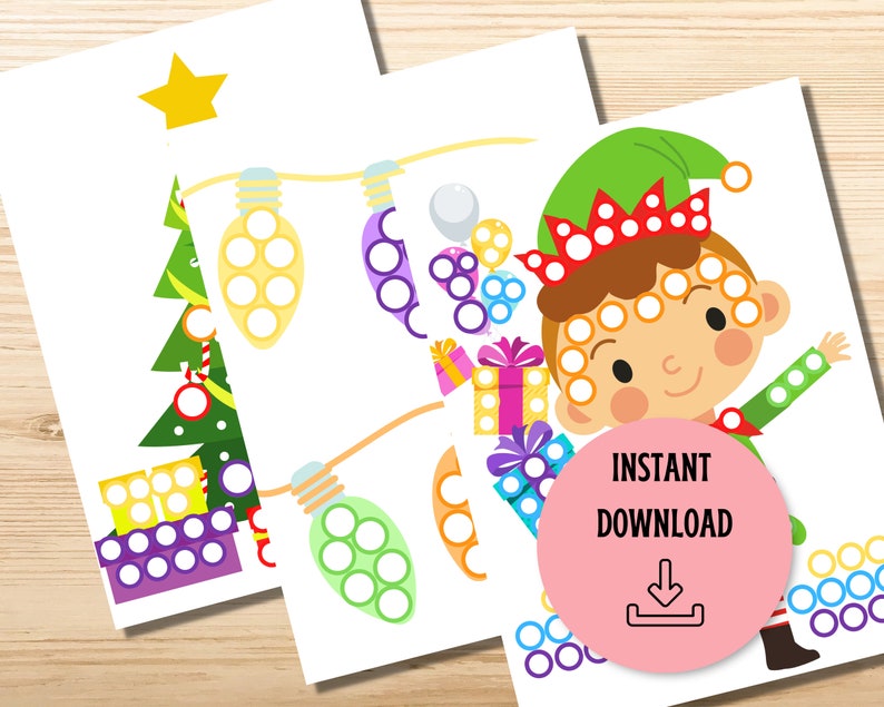 Christmas Dice Game Printable | Christmas Roll and Color Dice Game ...