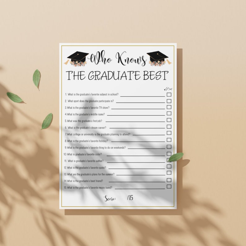 How Well Do You Know the Graduate, College Graduation Who Knows Best ...