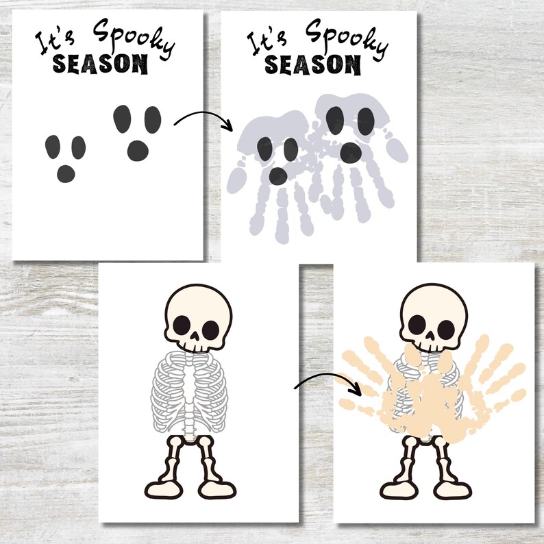 Halloween Handprint Art Fall Handprint Craft, Halloween Keepsake ...
