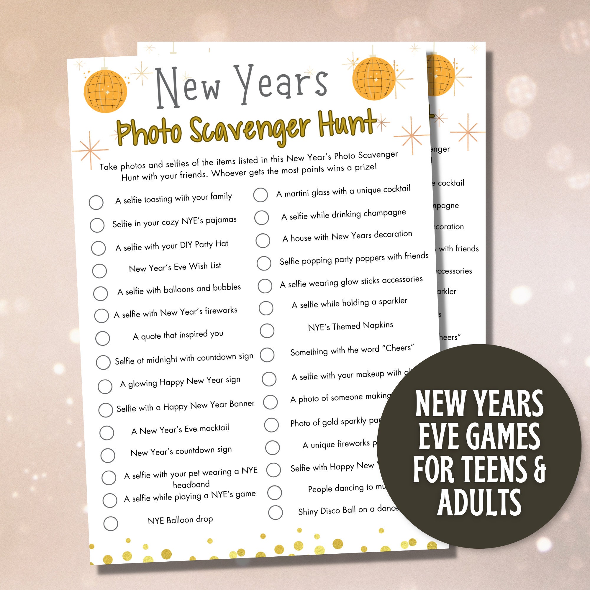 Scavenger Quotes New Year's Eve Scavenger Hunt – Happiness Is