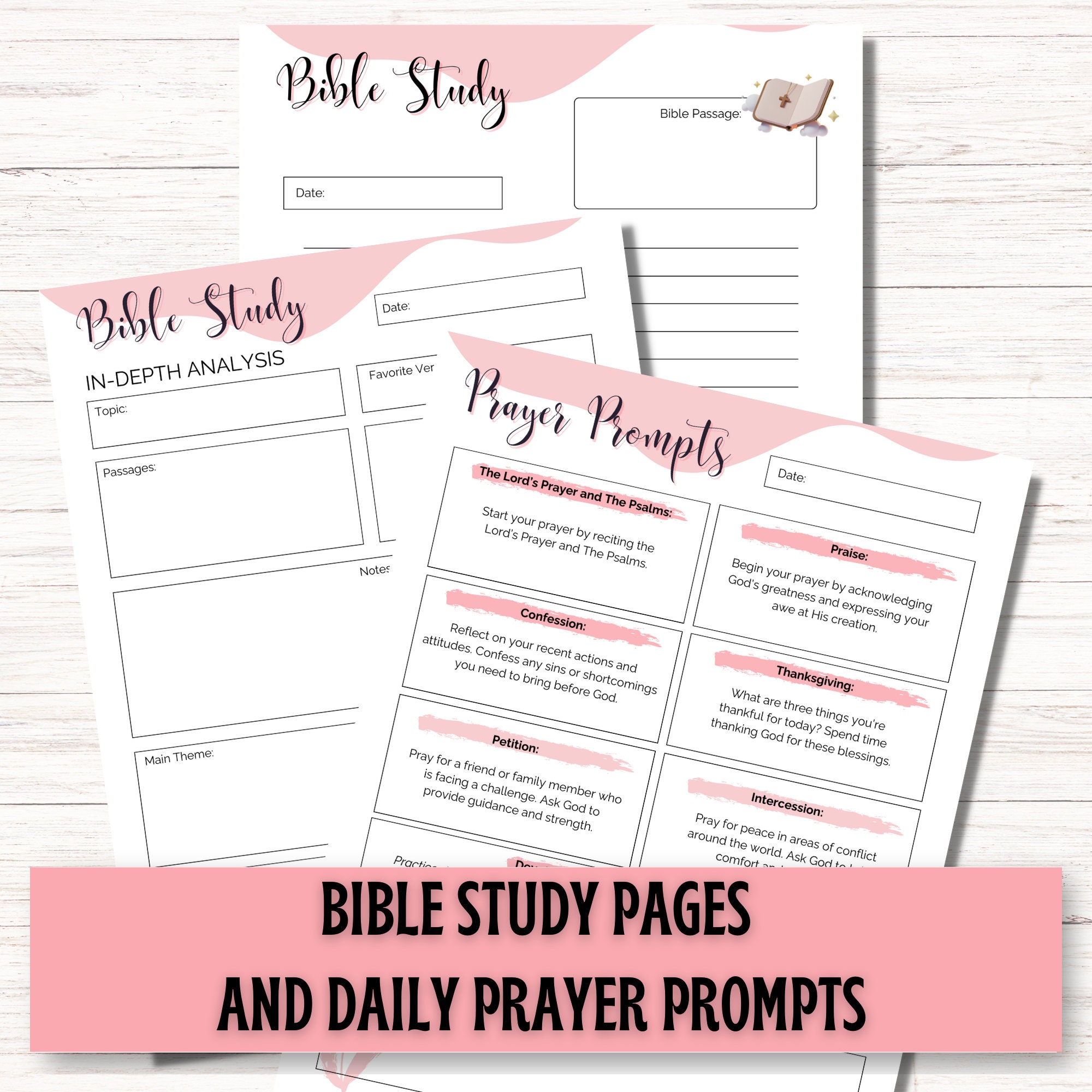 Fillable Bible Study Workbook, Prefilled Bible Study for Class, Bible ...