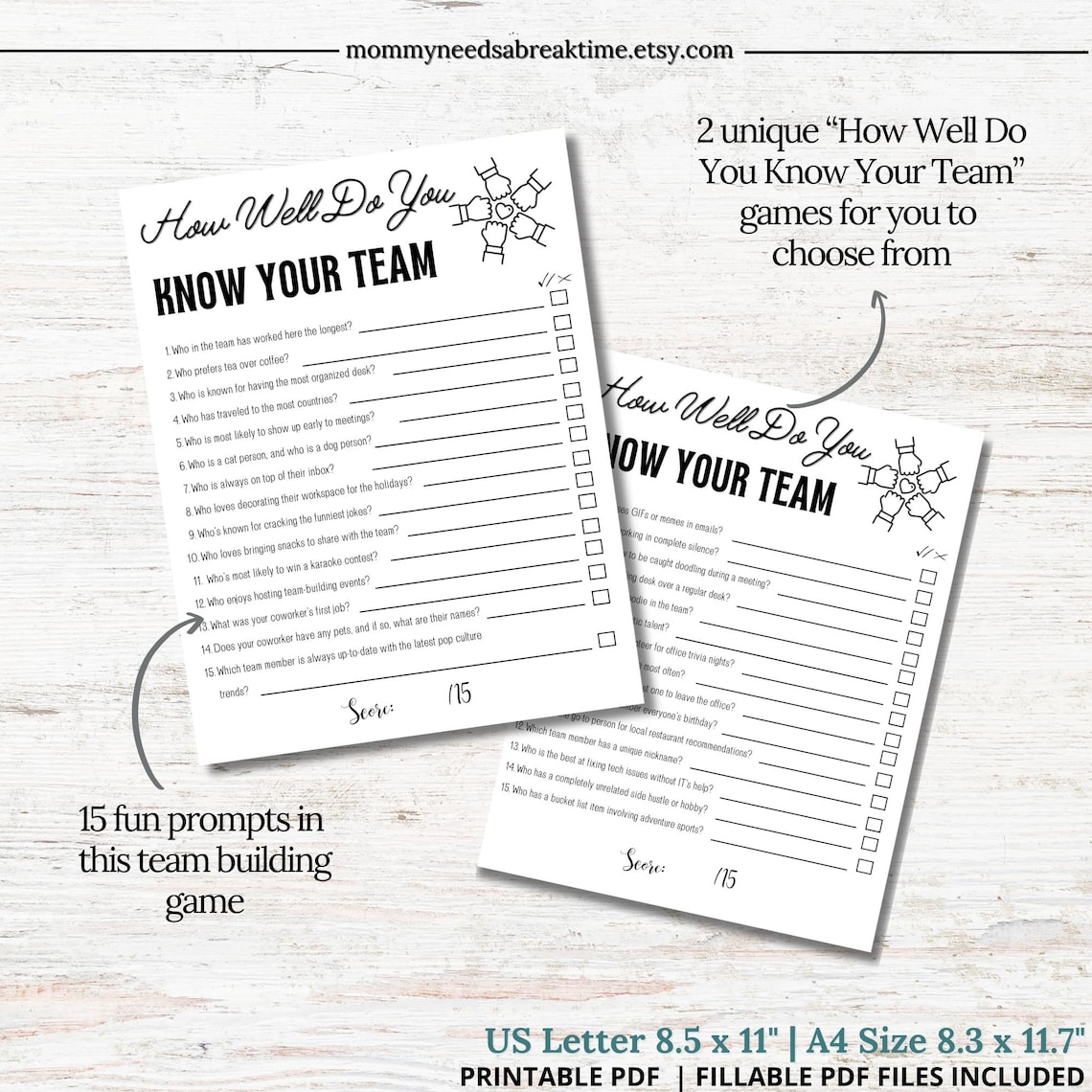 Team Building Games How Well Do You Know Your Team, Work Party Games ...