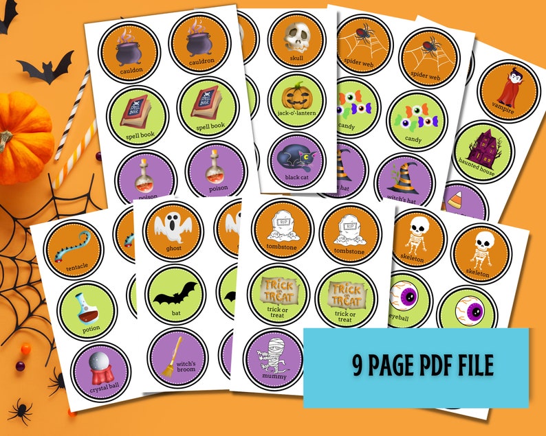 Halloween Matching Game Memory Game Kids | Preschool Halloween Party ...
