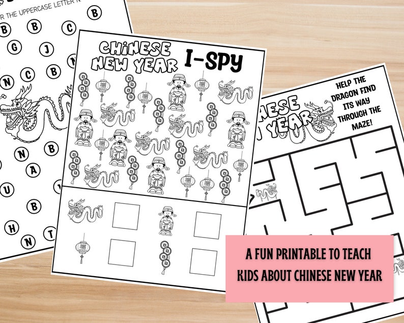 Chinese New Year Kids Activities, Lunar New Year Printables, Lunar New ...