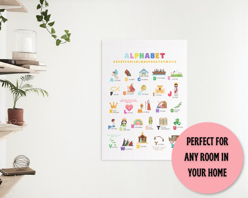 Bible Alphabet Church Nursery Decor | Christian Baby Decor | Over the ...