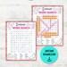 Summer Word Search Preschool Busy Book, Summer Camp Activity Summer ...