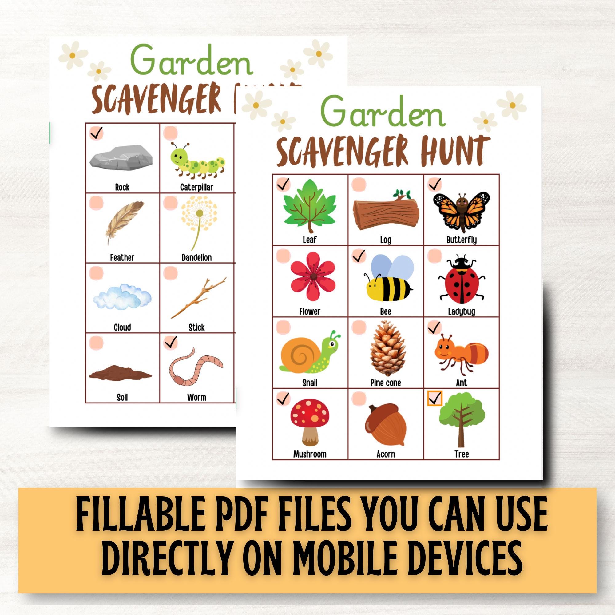 Garden Scavenger Hunt Kids Scavenger Hunt, Nature Outdoor Scavenger ...