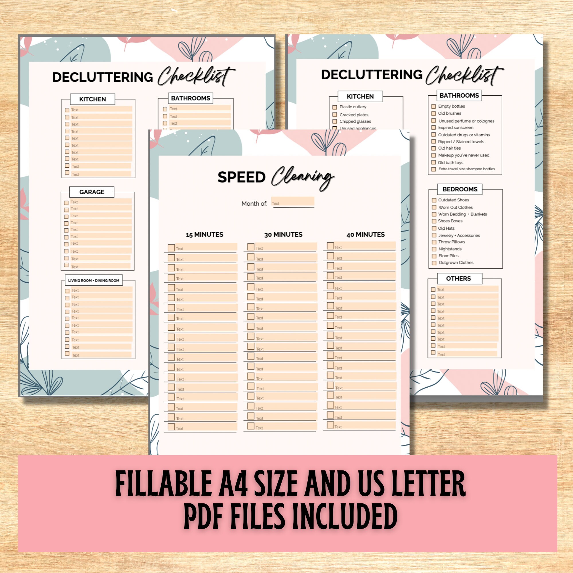 Declutter Planner Printable Declutter Checklist Declutter Challenge ...