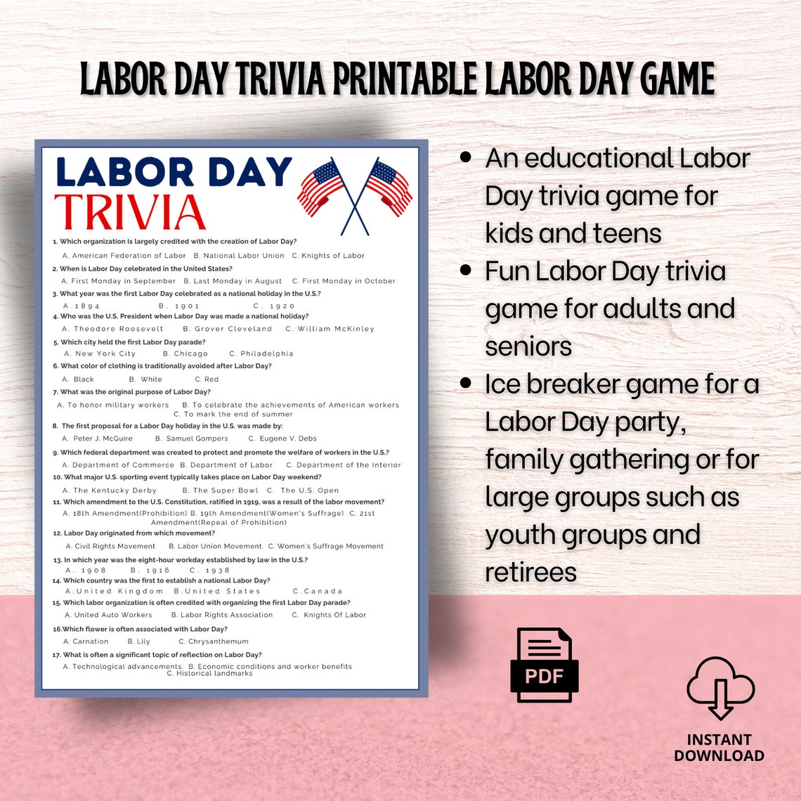 Labor Day Trivia Labor Day Games, Family Reunion Games Youth Group ...