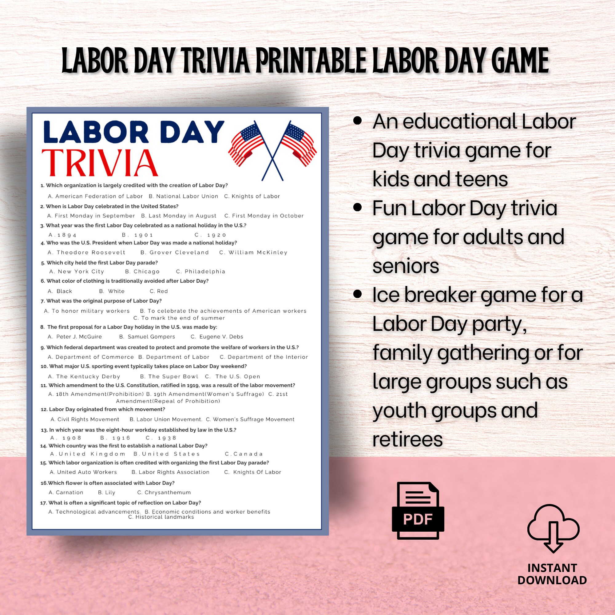 Labor Day Trivia Labor Day Games, Family Reunion Games Youth Group ...