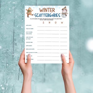 Winter Scattergories, Winter Party Games Winter Classroom Games Class ...
