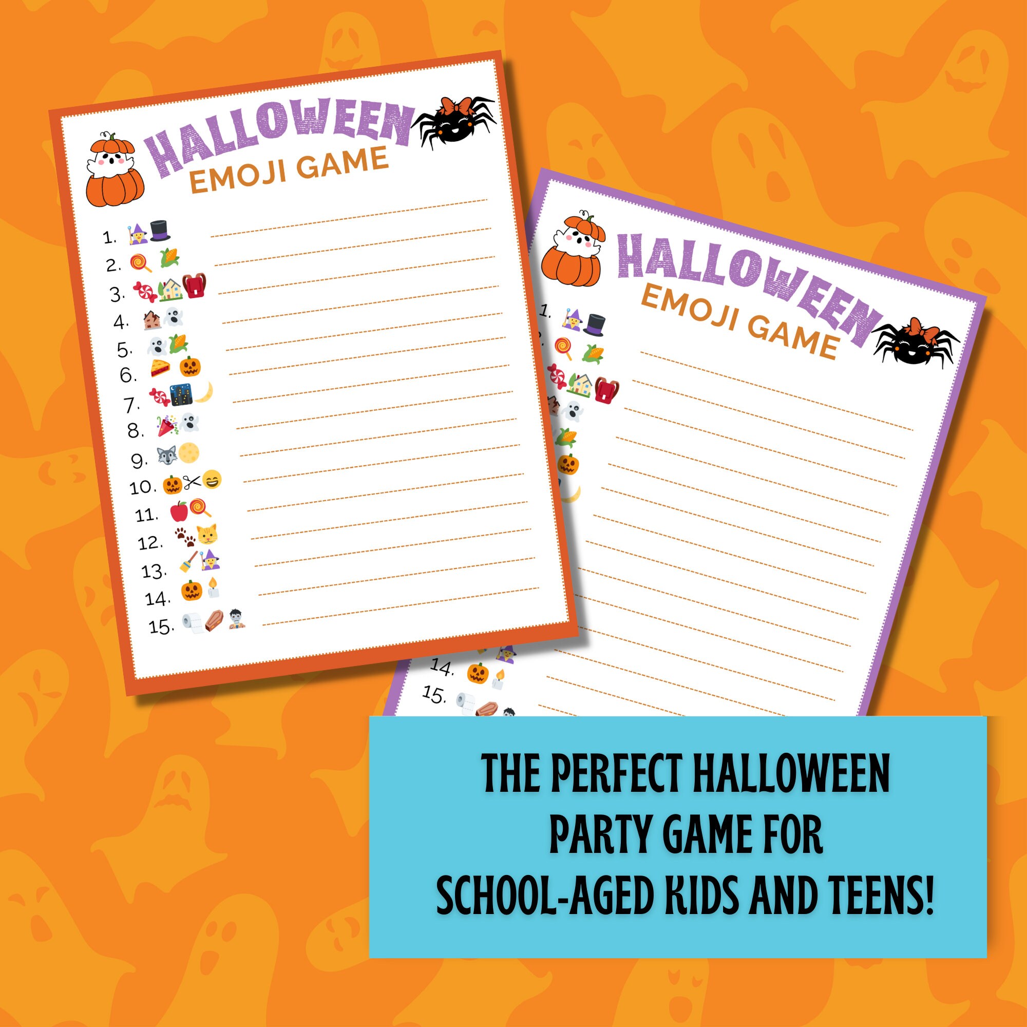 Halloween Emoji Game Halloween Words Halloween Emoji - Etsy