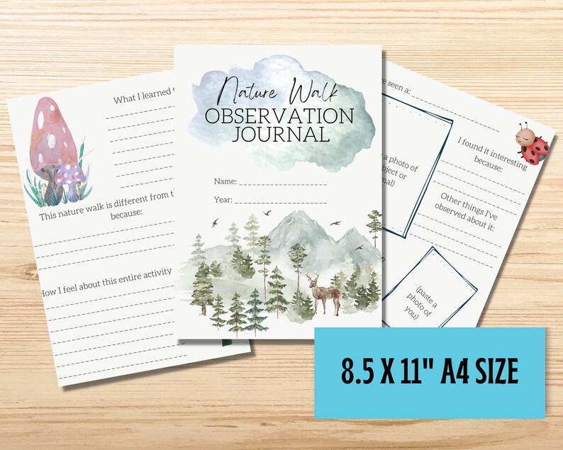 Nature Journal for Kids Printable, Camping Journal Kids Outdoor Journal ...