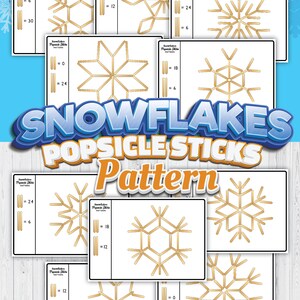 Snowflakes Popsicle Stick Art, Wooden Snowflakes Snowflake Favors ...