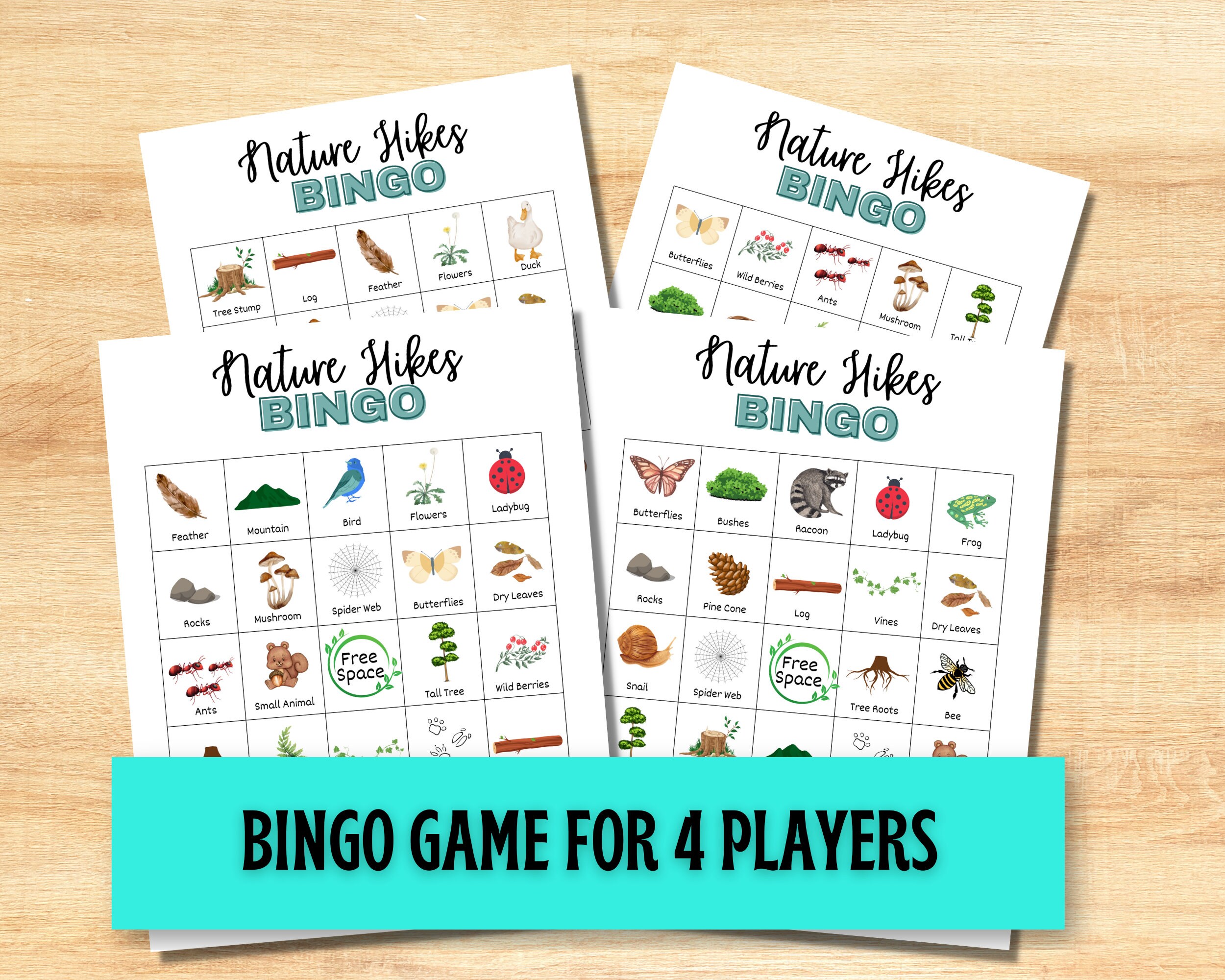 Nature Bingo Nature Hikes Bingo Printable, Nature Hunt Kids Bingo ...