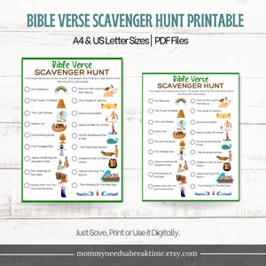 Bible Scavenger Hunt Church Treasure Hunt | Printable Bible Game Bible ...