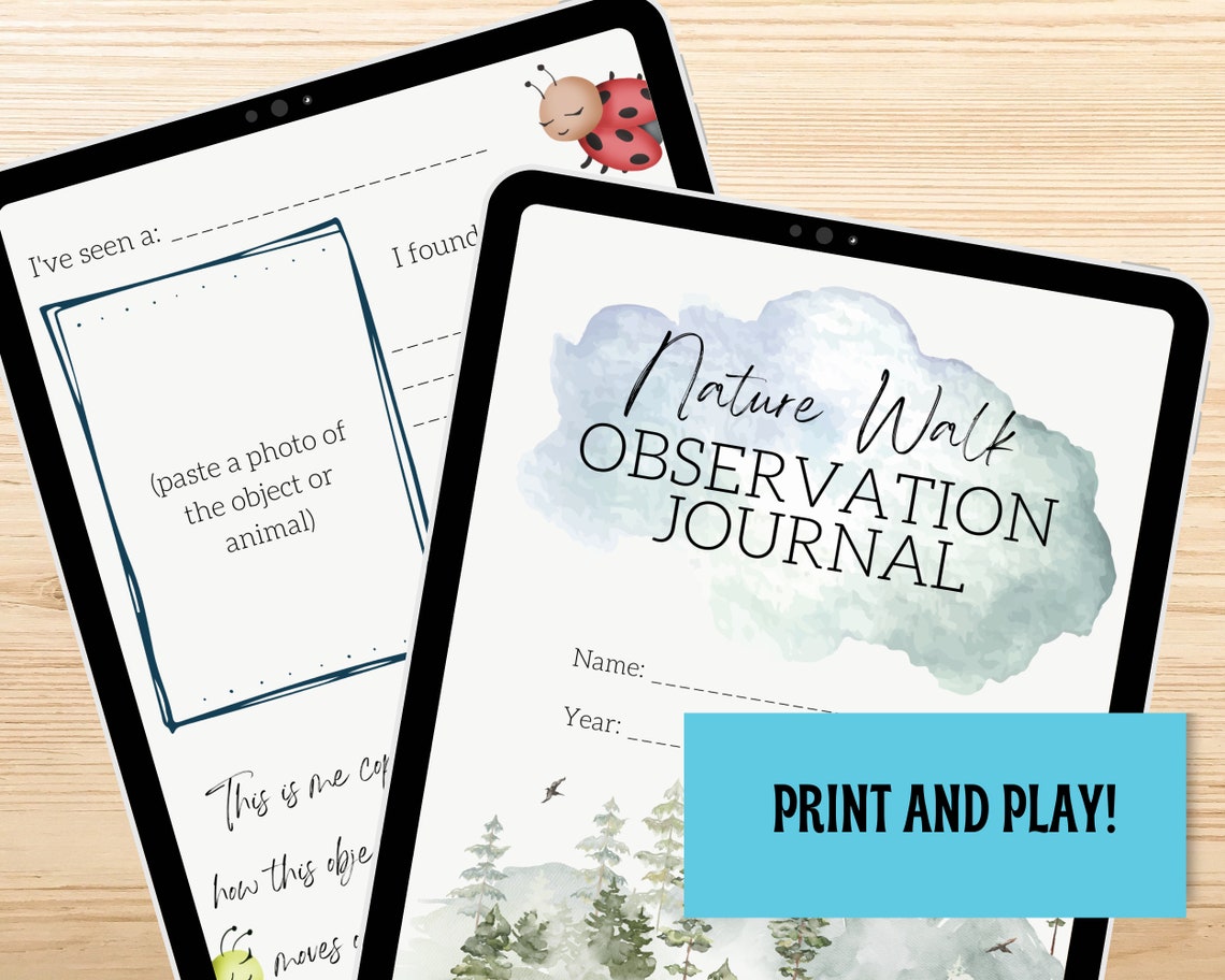 Nature Journal for Kids Printable, Camping Journal Kids Outdoor Journal ...