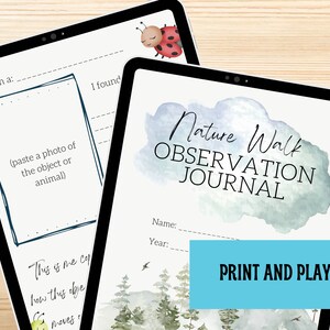 Nature Journal for Kids Printable, Camping Journal Kids Outdoor Journal ...