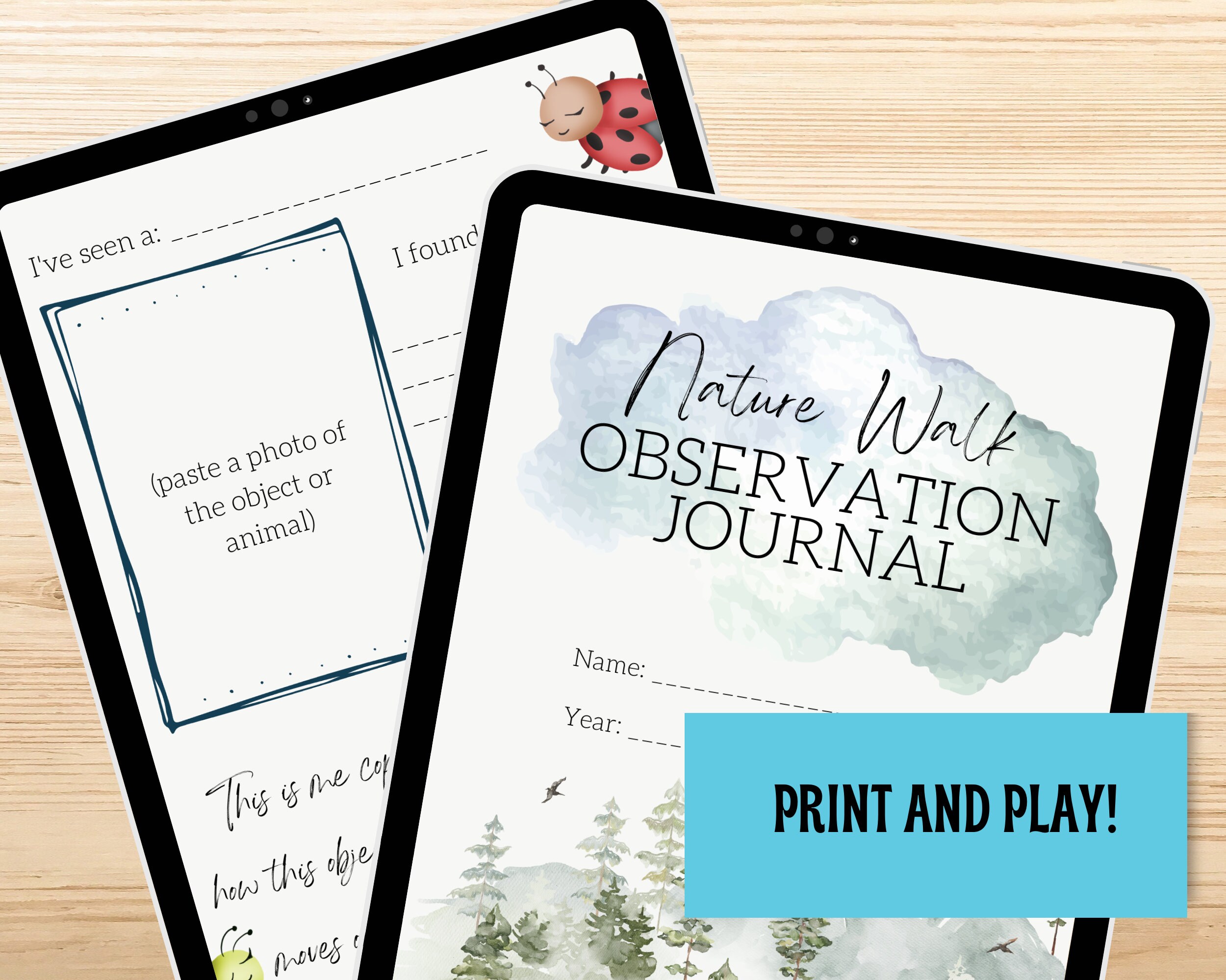 Nature Journal for Kids Printable, Camping Journal Kids Outdoor Journal ...