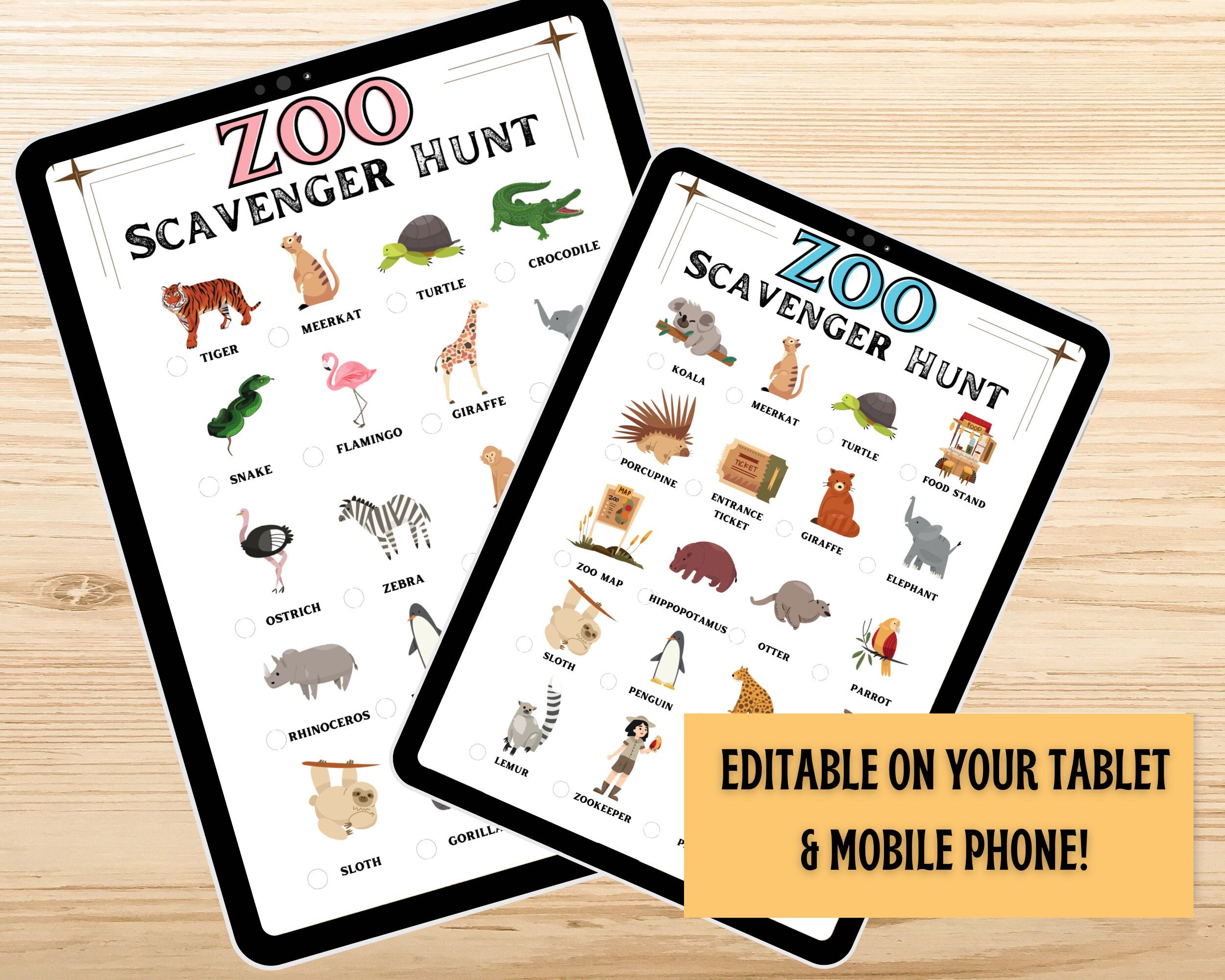 Zoo Scavenger Hunt Zoo Treasure Hunt Birthday Scavenger Hunt - Etsy