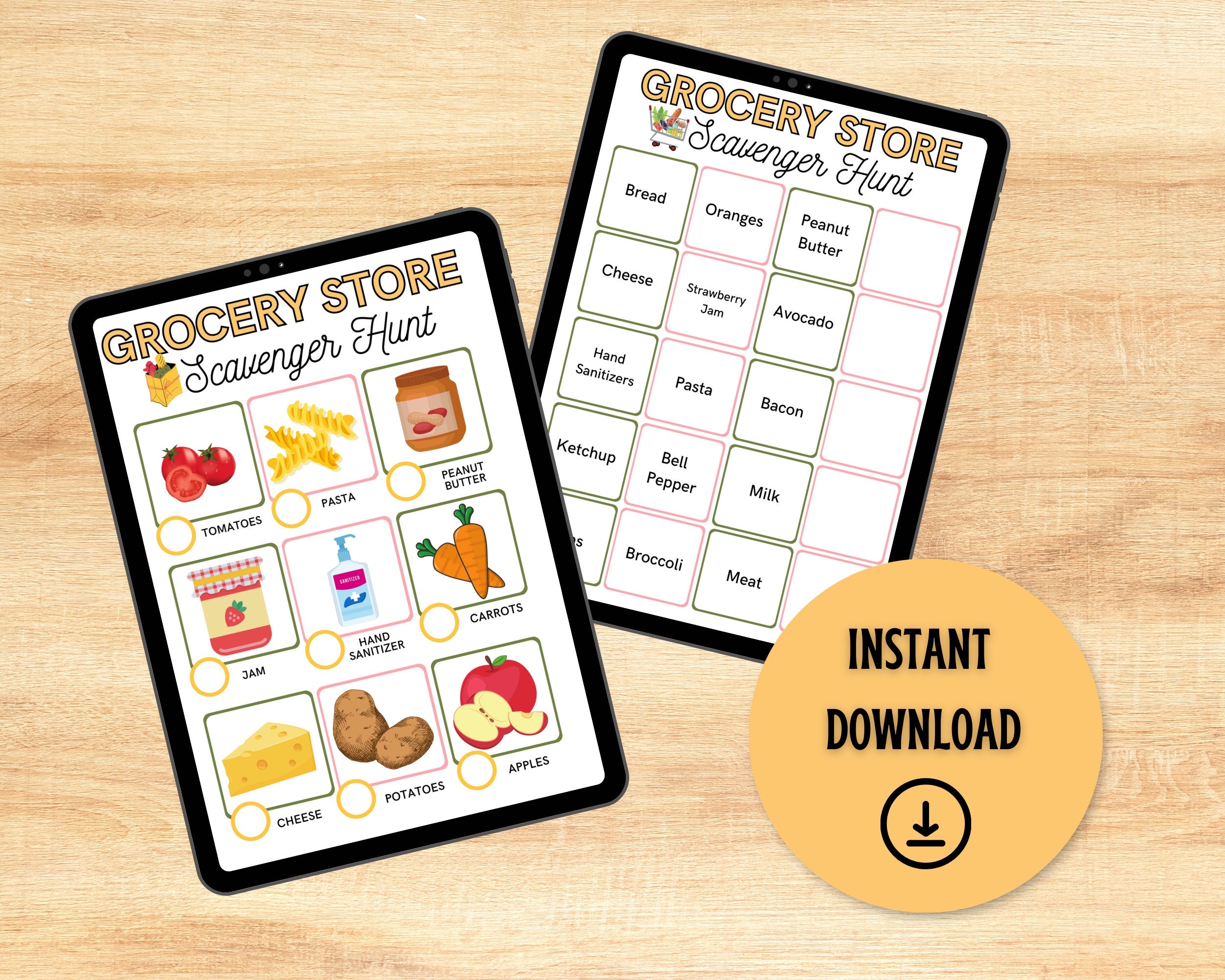 Grocery Store Scavenger Hunt Printable, Kids Scavenger Hunt Grocery ...