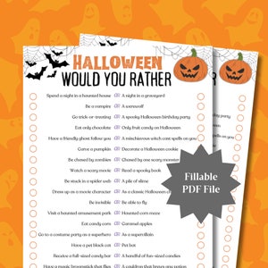 Halloween Would You Rather Teen Halloween Games, Adult Halloween Game ...