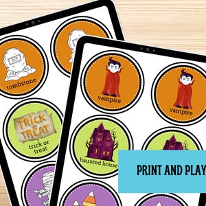 Halloween Matching Game Memory Game Kids | Preschool Halloween Party ...