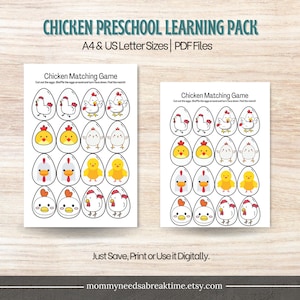 Chicken Preschool Busy Book, Chicken Life Cycle Preschool Science ...