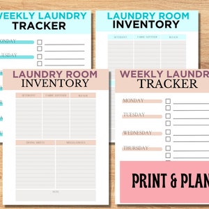 Laundry Schedule Laundry Checklist, Laundry Planner Laundry List ...
