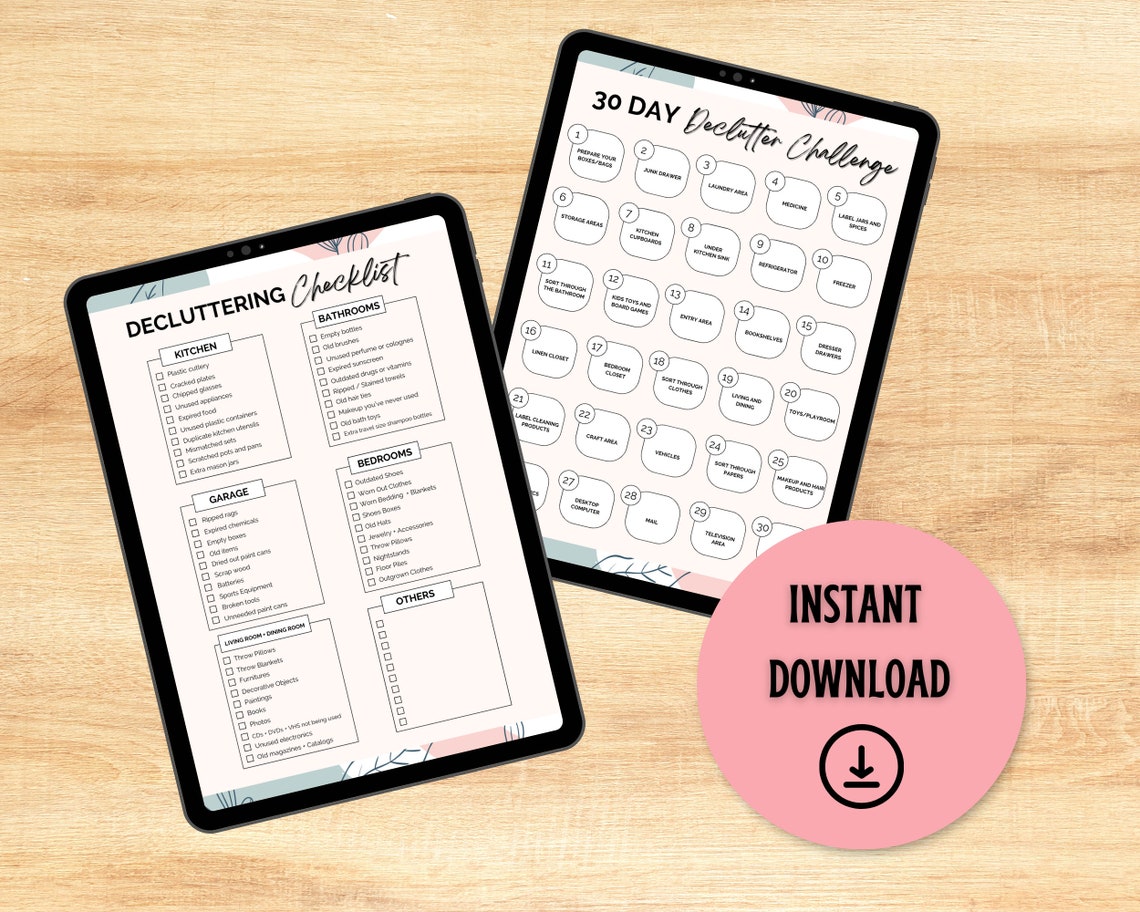 Declutter Planner Printable Declutter Checklist Declutter - Etsy