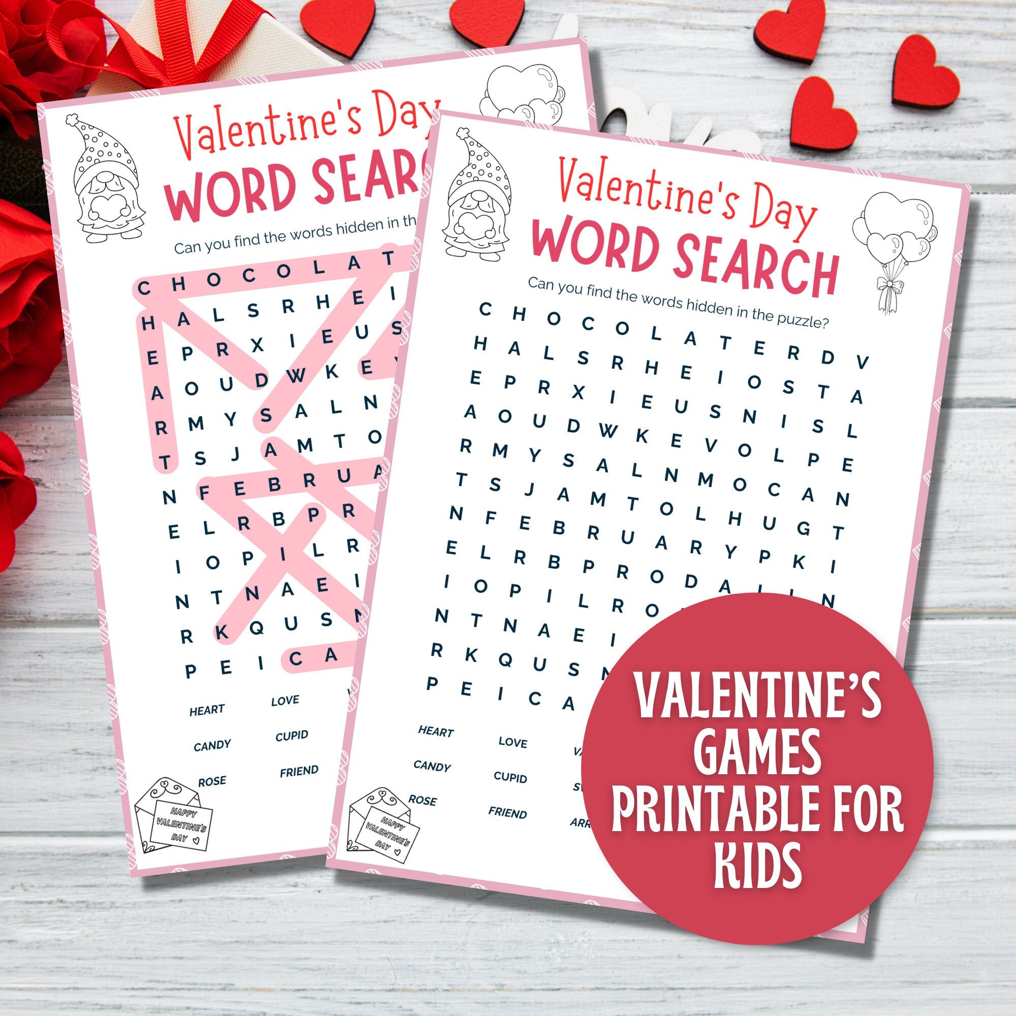 Valentines Coloring Page Word Search, Valentine Games, Printable Games ...