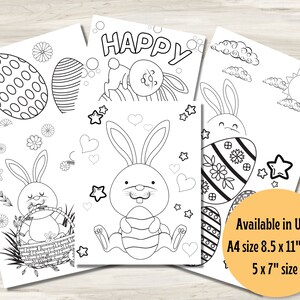 Easter Coloring Pages Toddler Busy Book | Spring Activity Easter Egg ...