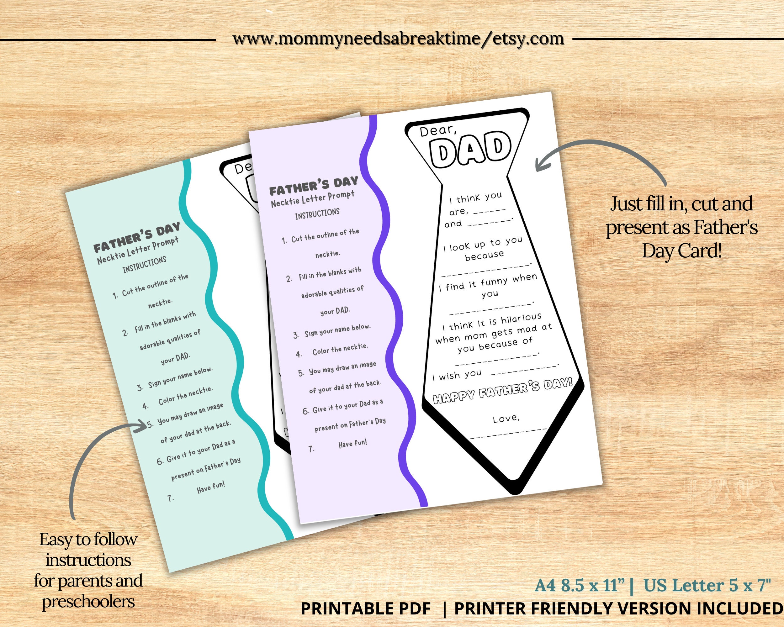 Fathers Day Letter Dad Card From Kids | 1st Fathers Day Gift Meaningful ...