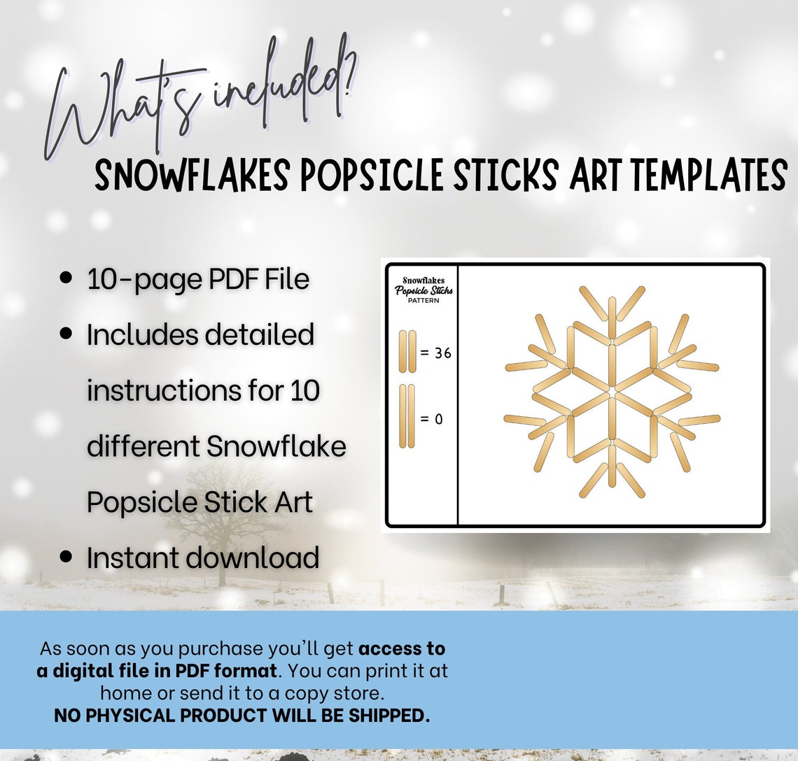 Snowflakes Popsicle Stick Art, Wooden Snowflakes Snowflake Favors ...