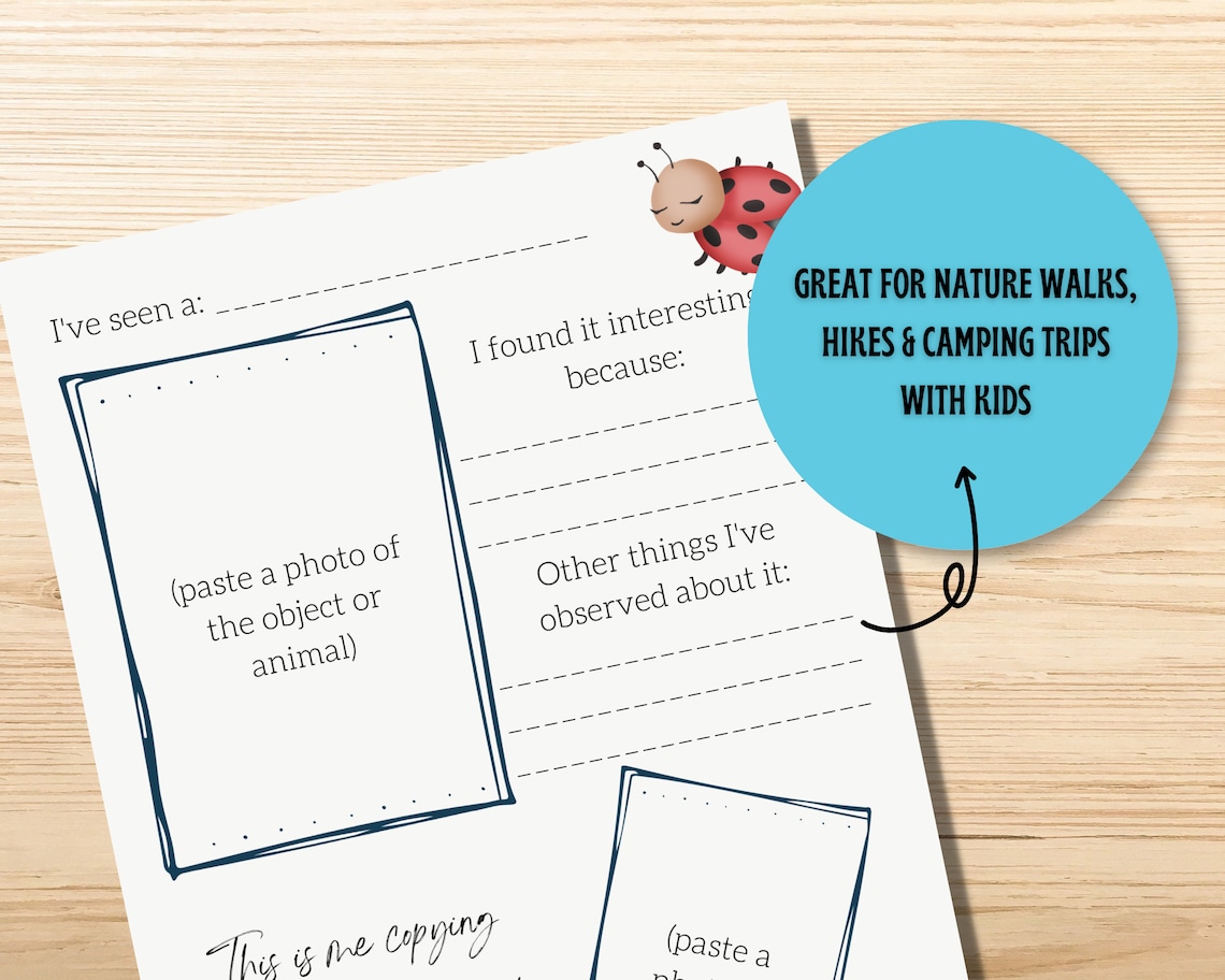 Nature Journal for Kids Printable, Camping Journal Kids Outdoor Journal ...