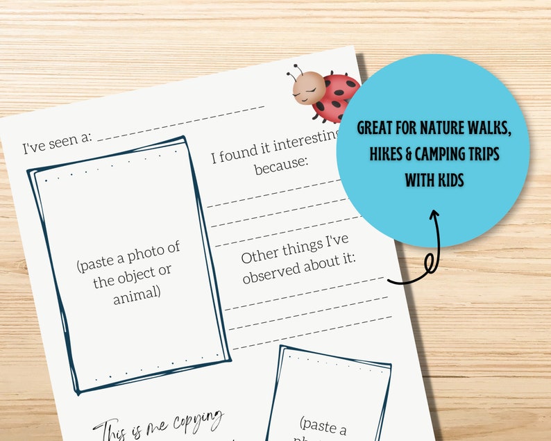 Nature Journal for Kids Printable, Camping Journal Kids Outdoor Journal ...