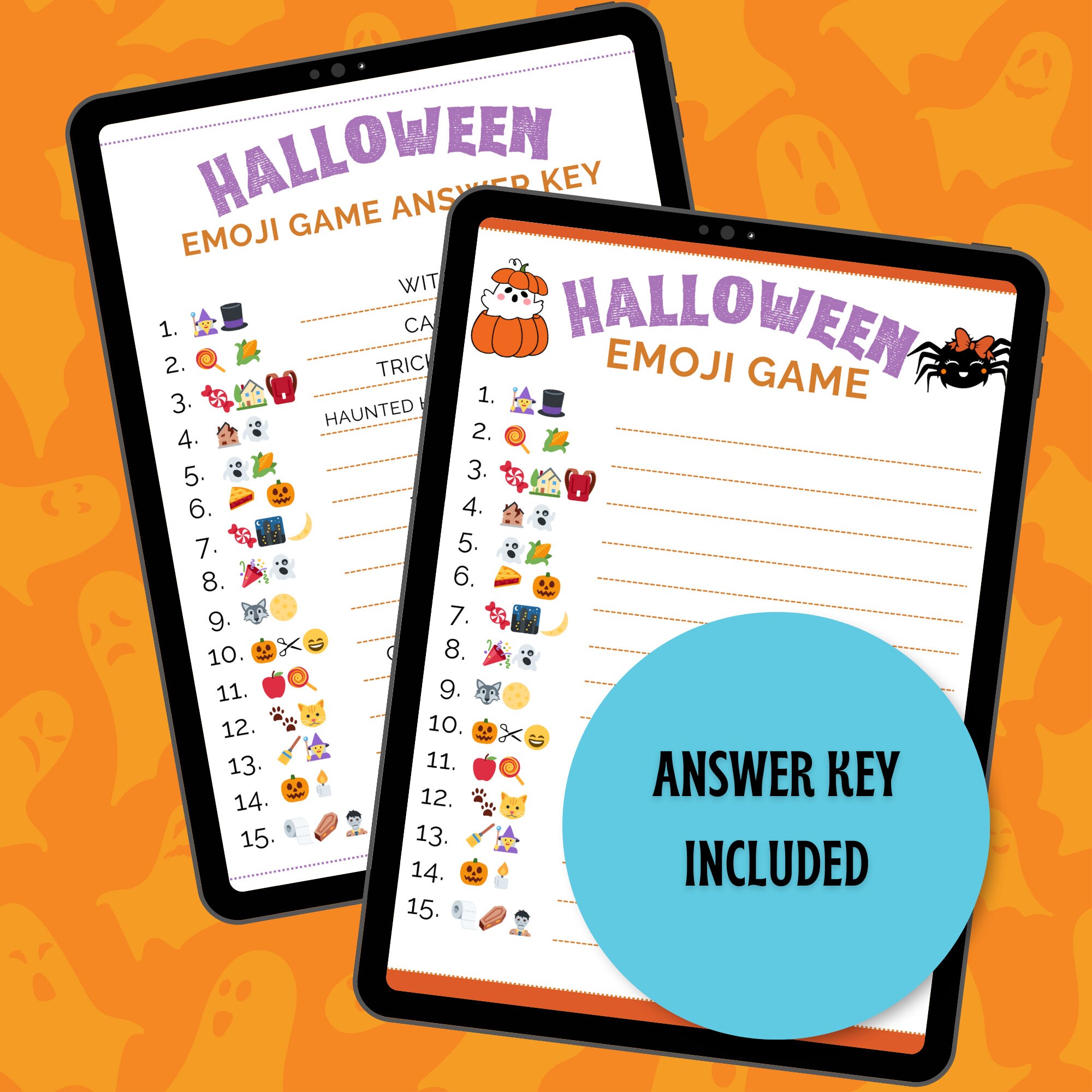 Halloween Emoji Game Halloween Words | Halloween Emoji Pictionary ...