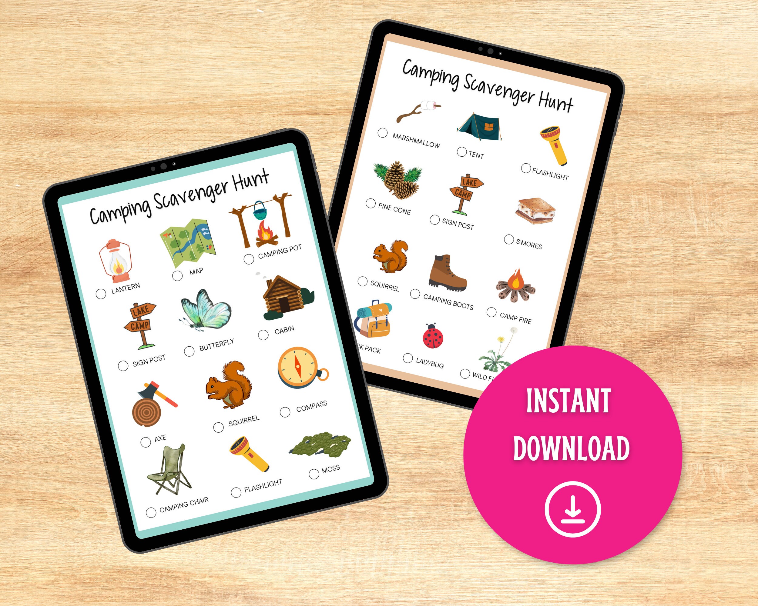 Camping Scavenger Hunt, Camping Activities, Preschool Camping Nature ...