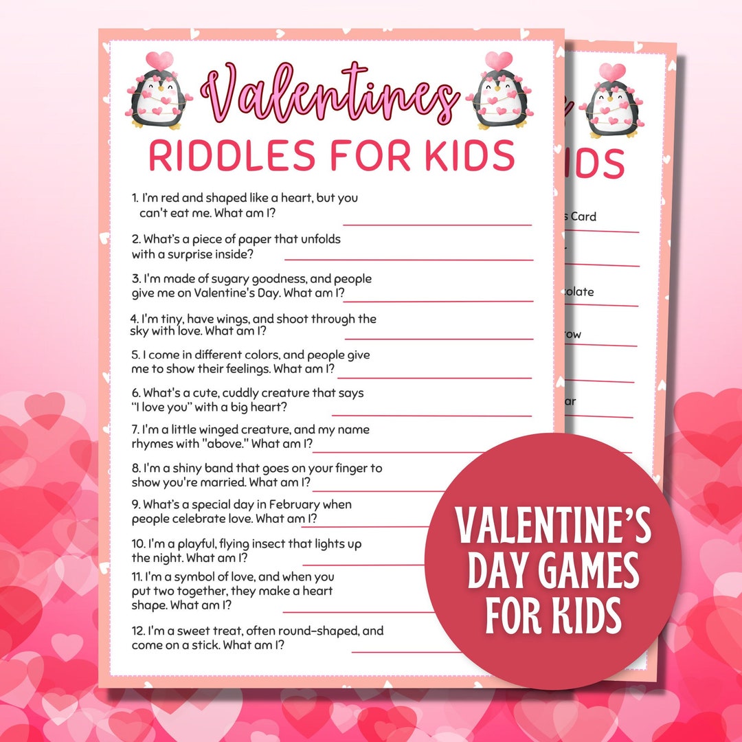 Devinettes Saint-Valentin, Jeux de la Saint-Valentin à imprimer, Saint ...