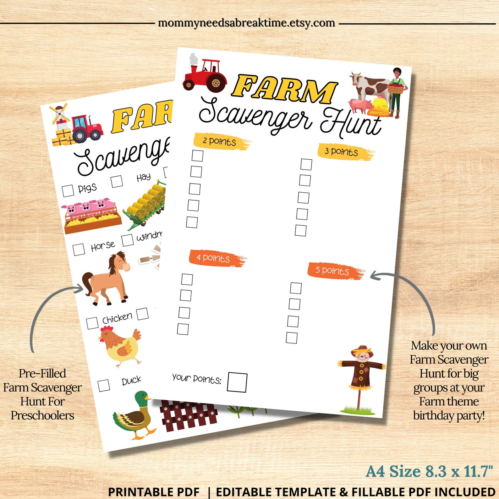 Farm Scavenger Hunt Printable on the Farm Activity Outdoor Learning ...