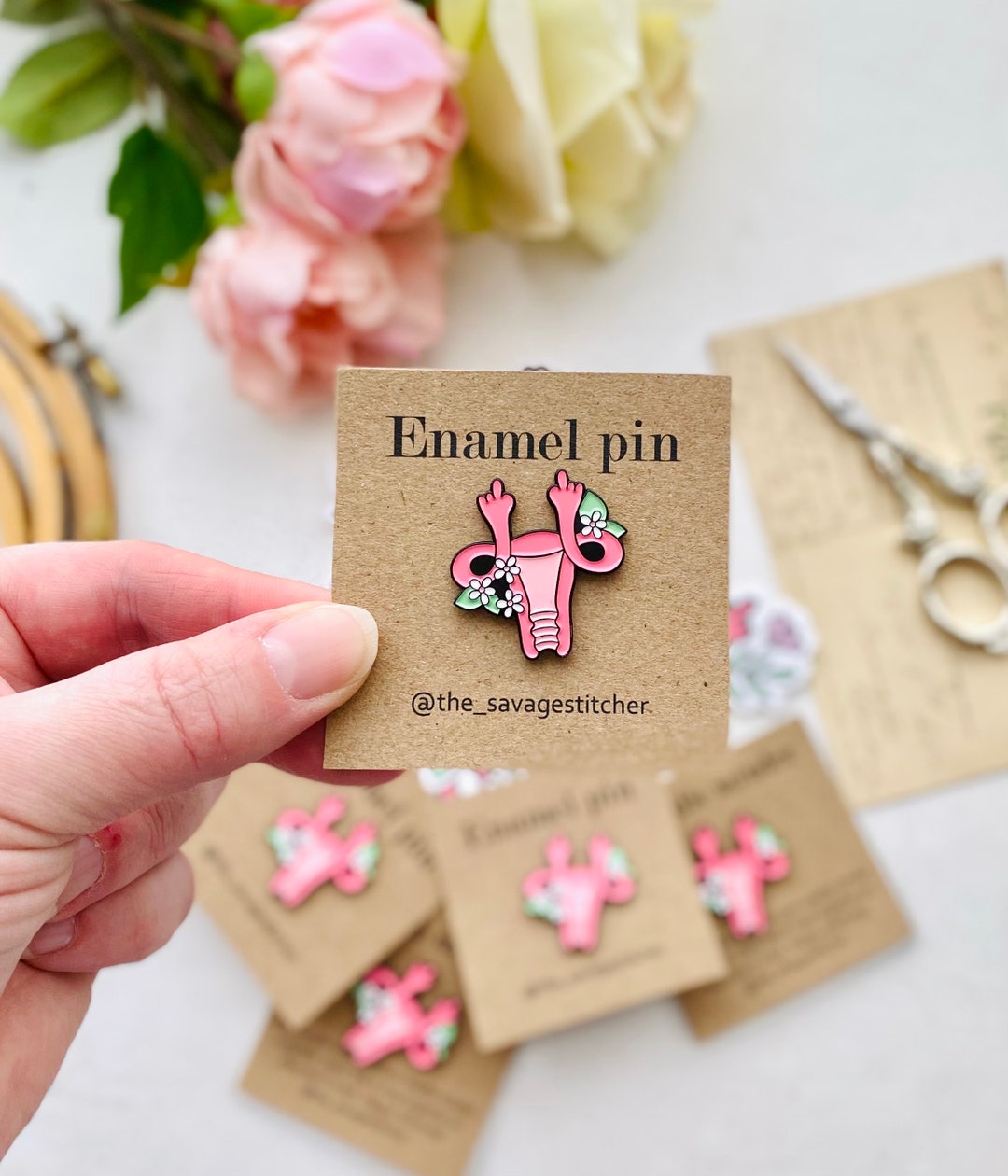 Enamel Pin // Uterus - Etsy