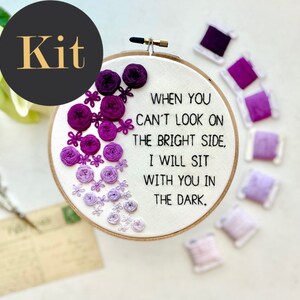 The Bright Side // 6 Inch Hand Embroidery Kit - Etsy