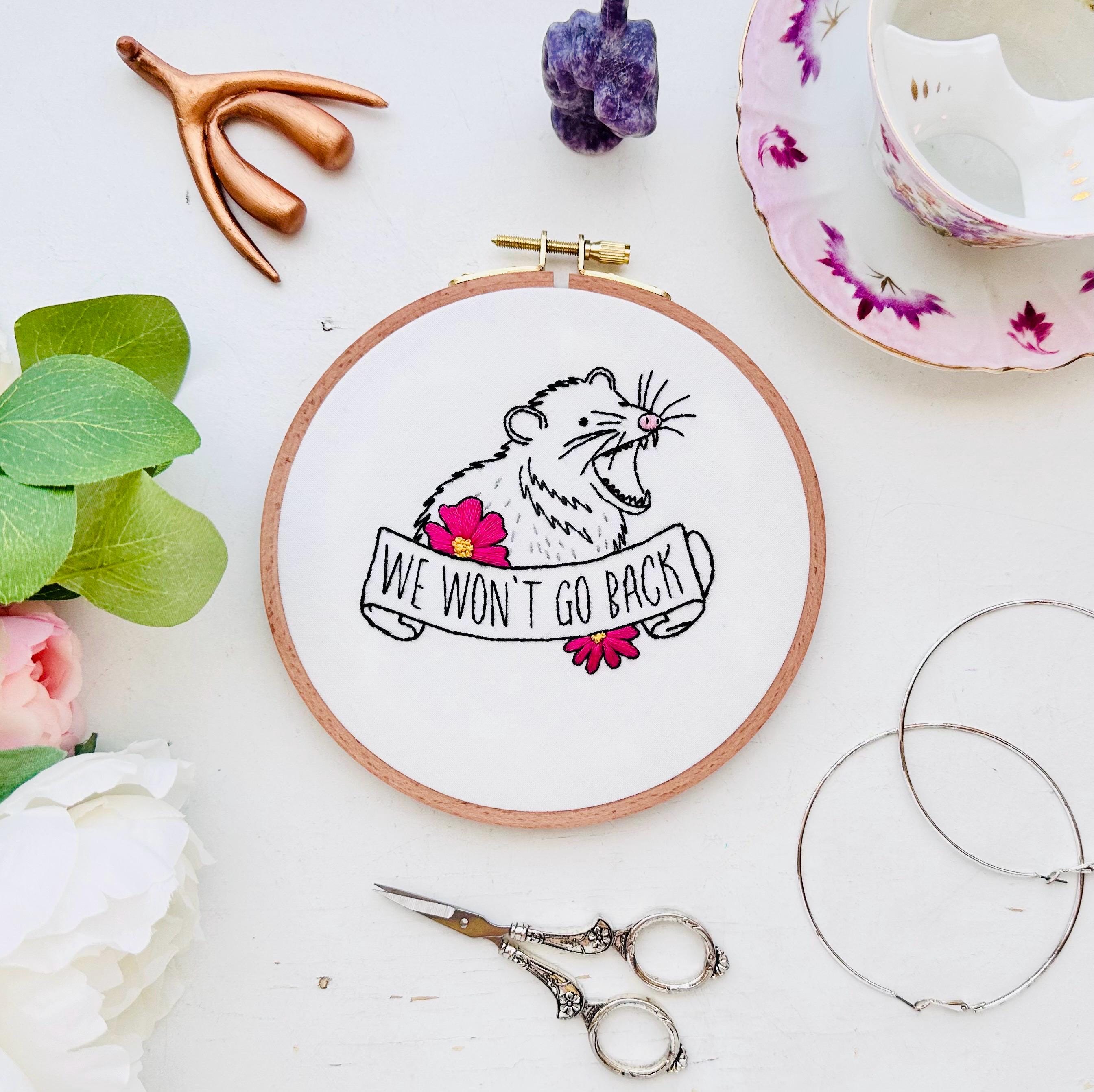 Snarky Opossums // Embroidery PDF Pattern Download 6 Inch Patterns - Etsy