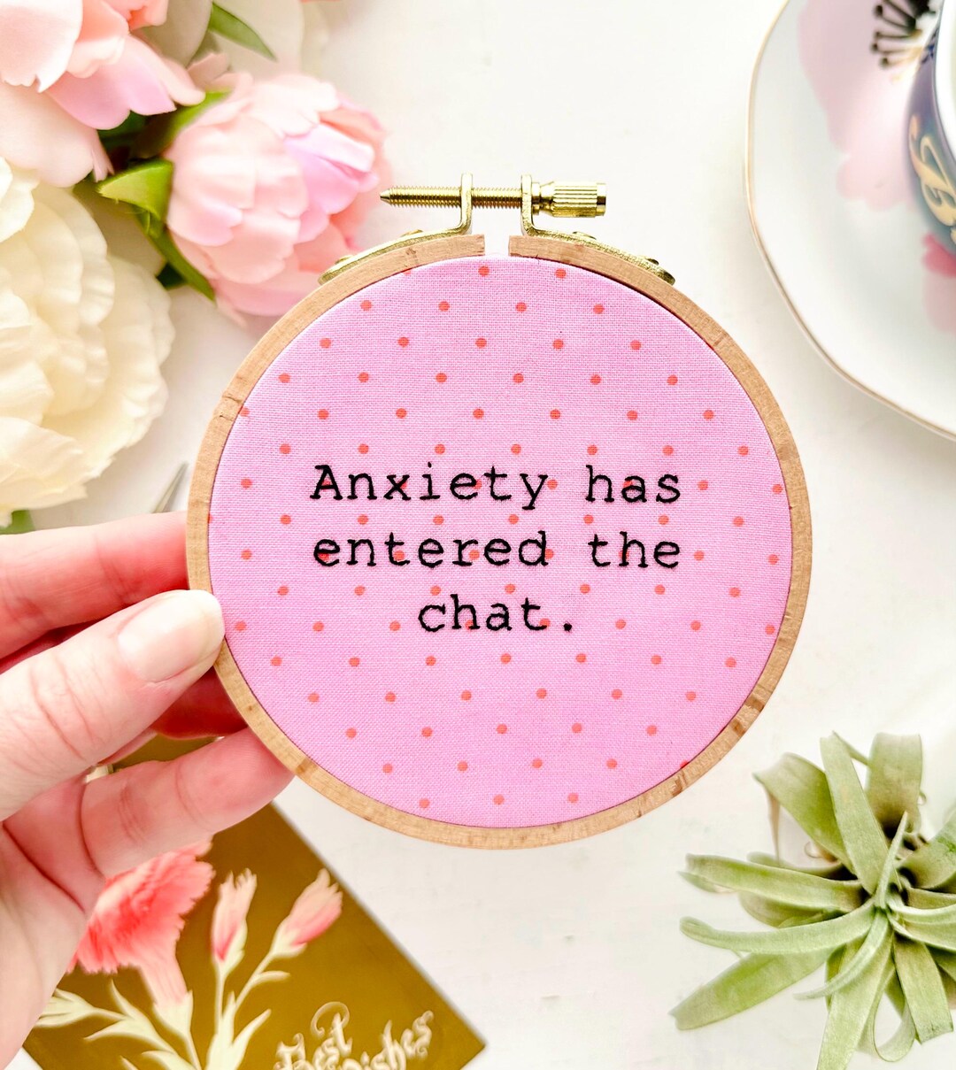 Anxiety Has Entered the Chat// 4 Inch Finished Embroidery - Etsy