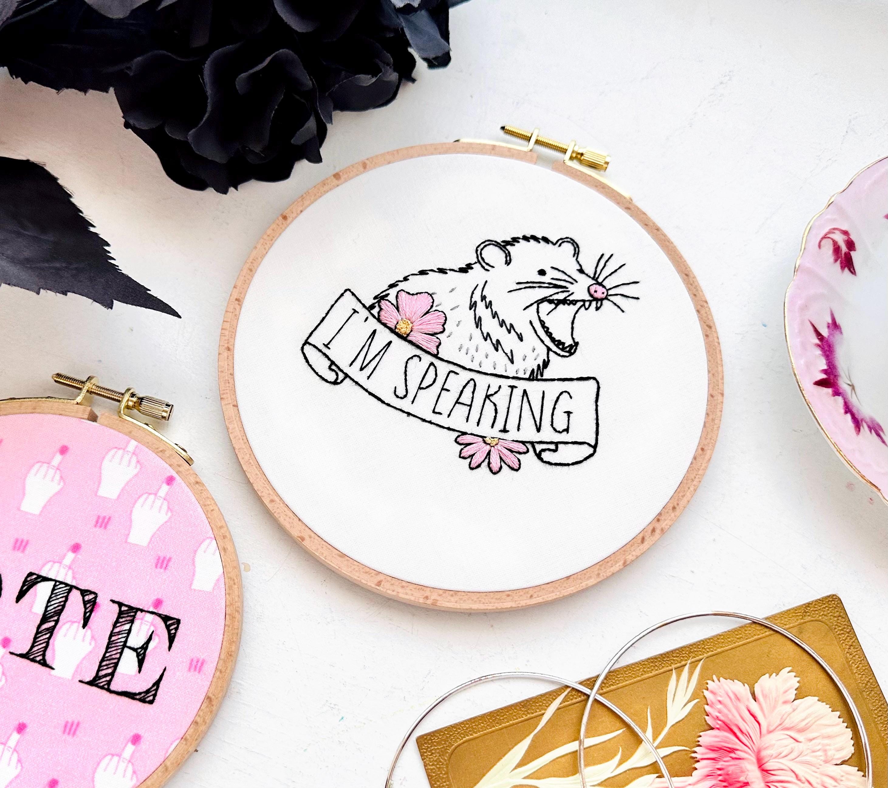 Snarky Opossums // Embroidery PDF Pattern Download 6 Inch Patterns - Etsy