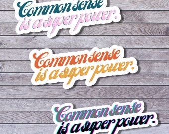 Common Sense Sticker - Etsy